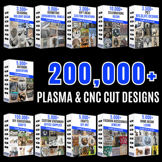 CNC Cut Designs - DXF Files for Plasma - DXF Design CNC Designs Bundle ...