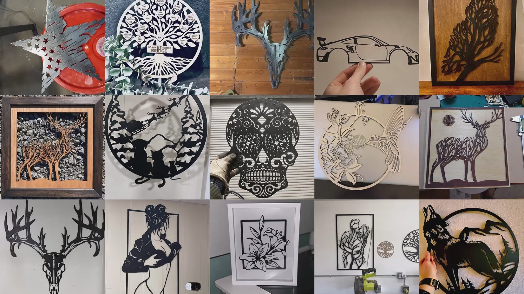 CNC Cut Designs - DXF Files for Plasma - DXF Design CNC Designs Bundle ...